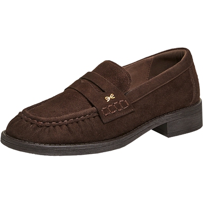 TATA他她女鞋2026春季新款休闲鞋一脚蹬羊皮百搭乐福鞋子7JW27AA6