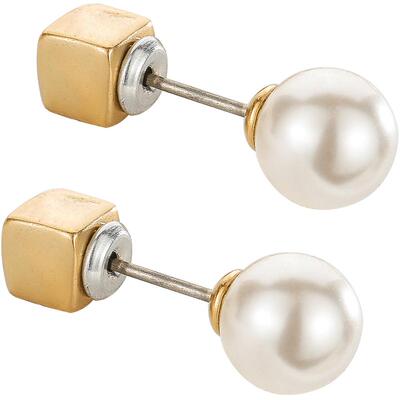 Fellala/翡拉拉「方块珍珠」原创轻奢珍珠耳钉耳饰生日礼物送女友