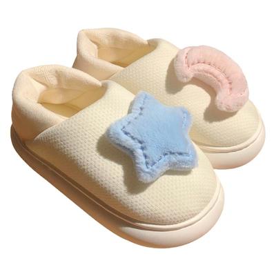 细细条45月软底卡通全包跟棉拖鞋