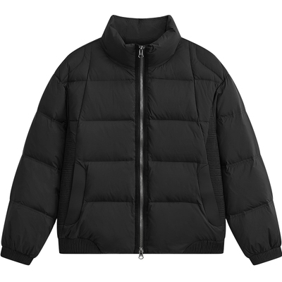 MODE COMMUTER | MC防泼水雾面梭织防风耐磨抽皱立领短款羽绒服