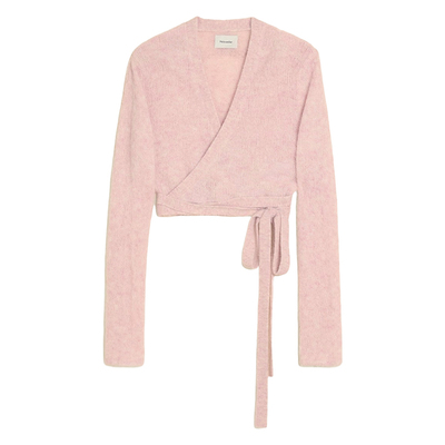 礼物针织上衣520短款系带