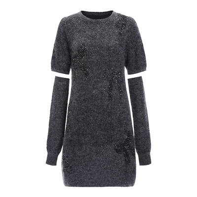 FIVEPLUS马海毛袖套连衣裙