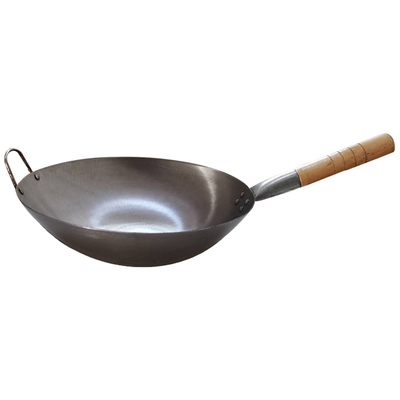 木柄铁锅炒菜锅超薄轻便爆炒神器