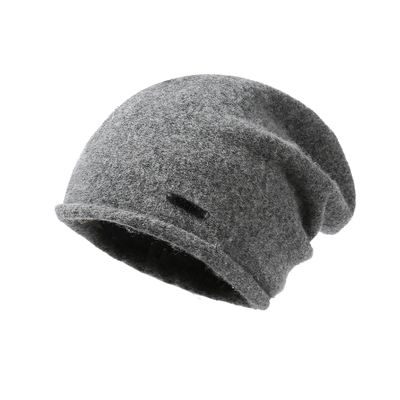 CACUSS羊毛堆堆帽子男冬加厚保暖