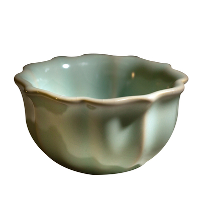 问鼎汝窑老釉宝相杯中式主人杯