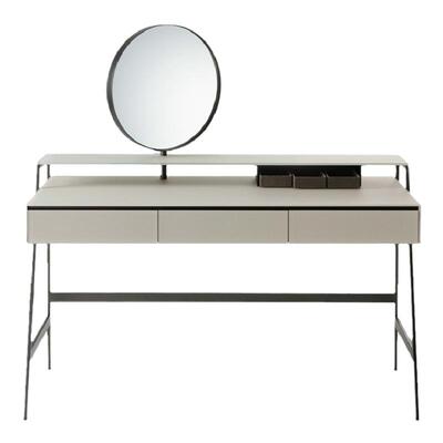 意式梳妆台化妆桌钢化玻璃