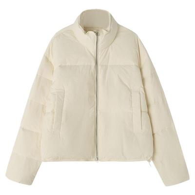 BM羽绒服短款立领羽绒服女白鸭绒