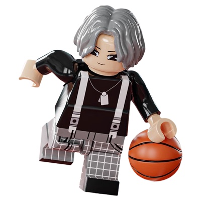 ikun鸡你太美人仔积木人蔡坤徐坤手办小黑子篮球形象大使摆件玩具
