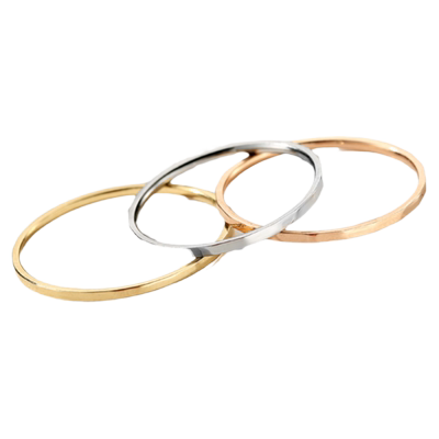 微菱形凸面单圈戒钛钢18K镀金