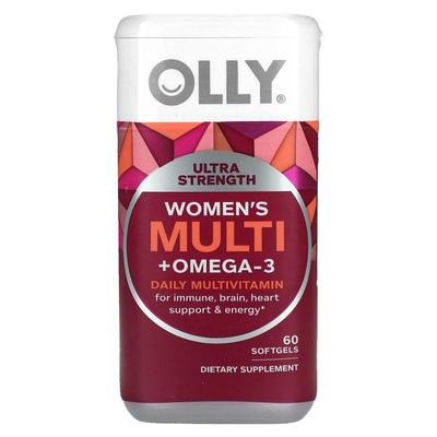 OLLY女性复合多维生素特添鱼油Omega3特强型每日营养素