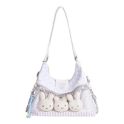 米菲少女追星痛包2025新款双肩包卡通印花托特单肩斜挎包一包三用