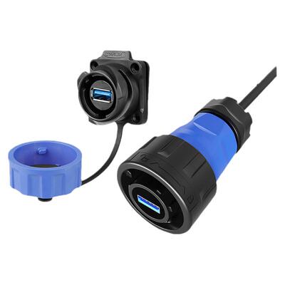 凌科ym24防水usb3.0工业航空插头
