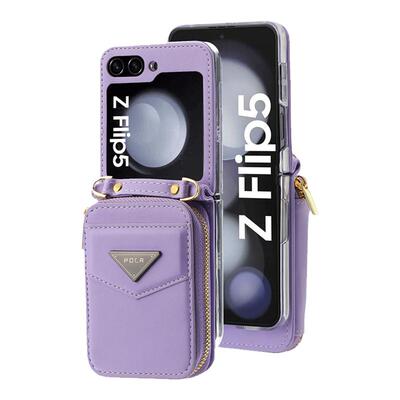 适用三星samsungflip5卡包斜挎