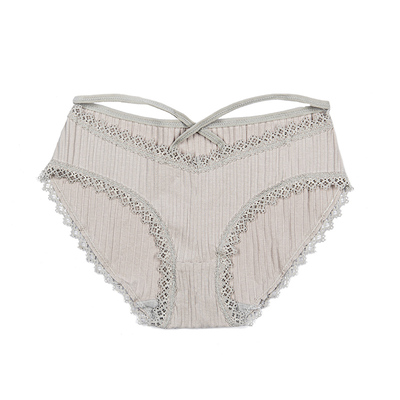 「」蕾丝的性感*舒适纯棉镂空