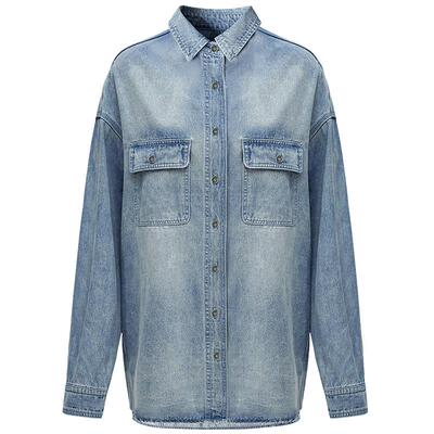 COCOBELLA休闲宽松休闲牛仔衬衫