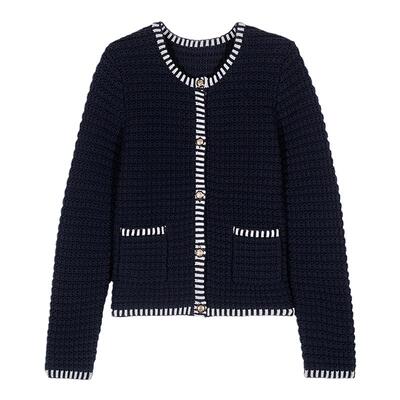 ba&sh包边圆领法式小香风针织衫