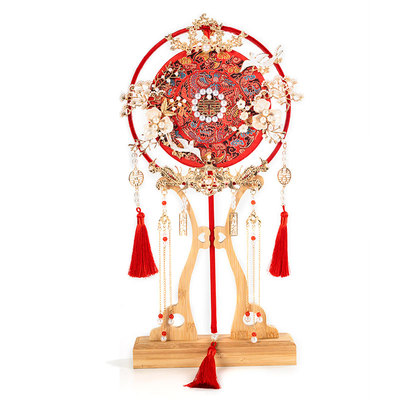 团扇新娘结婚diy材料包风禾锦绣