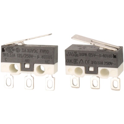 厂家直销3A125V小型微动开关KW10