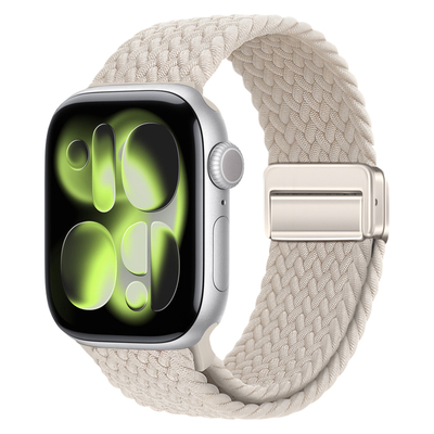 鸣铎苹果手表磁吸透气尼龙表带