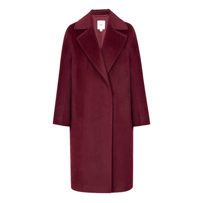 HONRN/红人直筒羊驼毛呢大衣外套