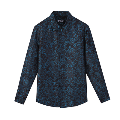 ANDREW MACKENZIE意大利男装2023秋季新款时尚提花长袖衬衫男衬衣