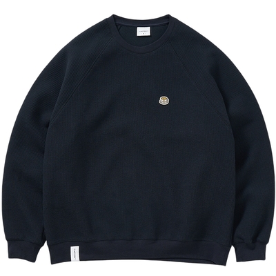 714street华夫格抓绒圆领卫衣