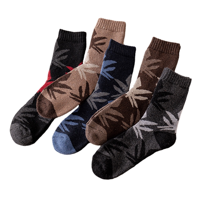 枫叶保暖袜中长筒袜秋冬加厚加绒