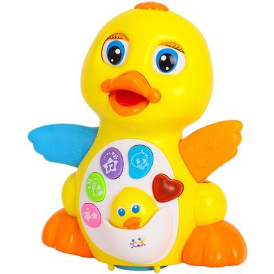 汇乐小鸭子玩具摇摆的大黄鸭益智