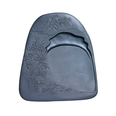 荣宝斋书法毛笔砚台老坑孤品歙砚