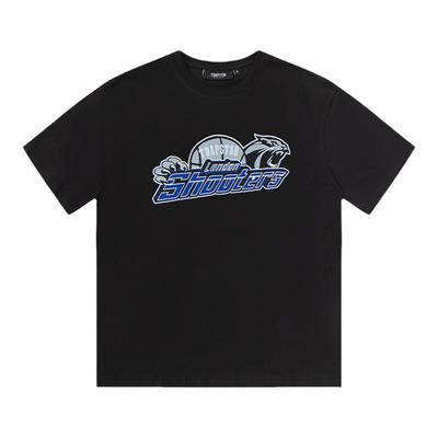 Trapstar短袖美式潮牌情侣ins渐变字母T豹子印花纯棉半袖男女夏季