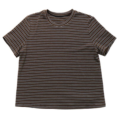 正肩显瘦短箱型磨毛圆领短袖T恤