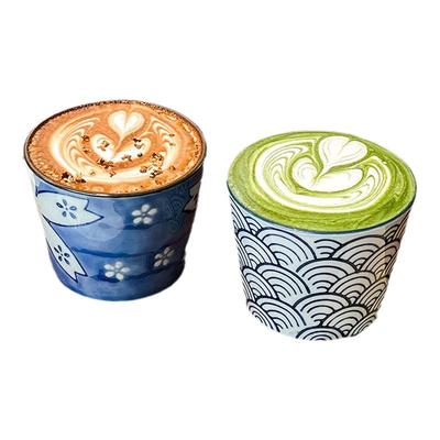 臻皿ins陶瓷拉花咖啡杯日式复古