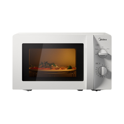 美的微波炉20L家用机械转盘五档火力解冻易清洁官方热卖正品213B