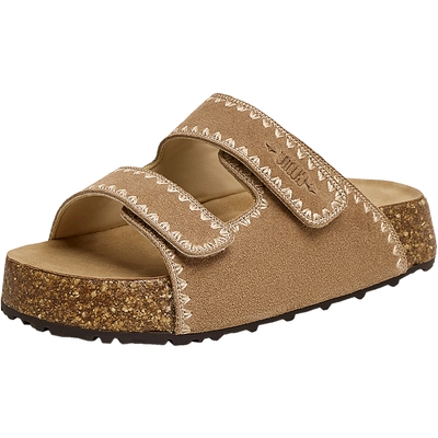 天美意新款复古海边度假休闲沙滩鞋厚底女勃肯鞋KK024BH5