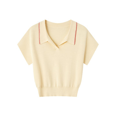 indicia标记2026夏新款法式学院风松弛感收腰显瘦针织衫L2B6ZZ071