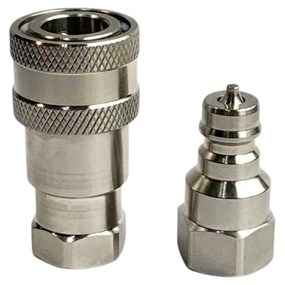 ISO7241-A不锈钢304快速接头KSA开闭式液压接头G螺纹耐高温耐腐蚀