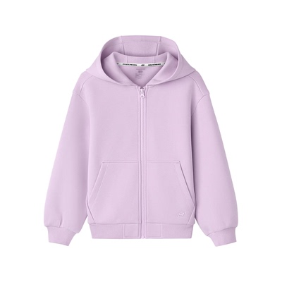 斯凯奇男女童连帽宽松休闲外套