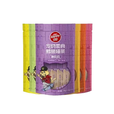 顽皮happy100噜吸吸猫条成幼猫肉泥湿粮包三文鱼鸡肉猫零食猫条