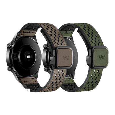 适用高驰COROS PACE4手表pace3磁吸透气疯马纹真皮表带pace2运动APEX 4智能APEX2Pro男生pacepro腕带女生表链