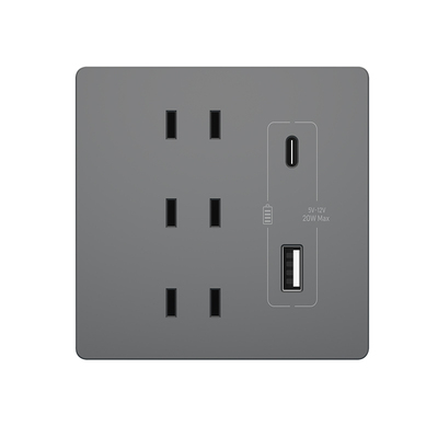 国际电工家用usb插座面板20W快充