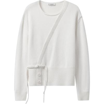 【100%羊毛】播冬季宽松针织衫女气质休闲毛衣DDR4SD5055