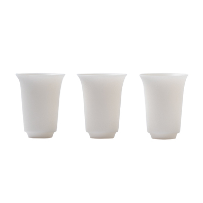 简约羊脂玉白瓷茶杯陶瓷薄胎聚香家用待客2025新款高端礼盒套装