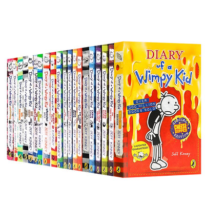 小屁孩日记20册套装英文原版漫画章节书Diary of a Wimpy Kid1-20 哭包日记the meltdown Wrecking Ball 课外阅读Jeff Kinney