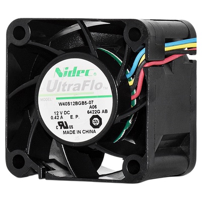 Nidec暴力4CM电源滚珠PWM风扇12V