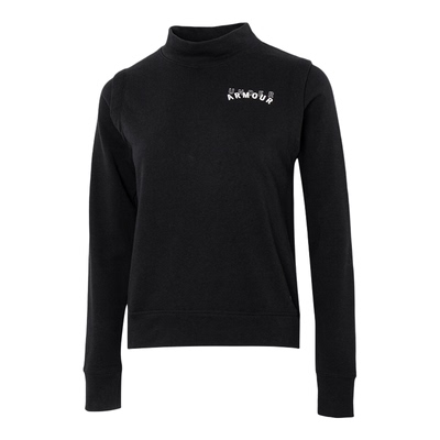 安德玛UA针织卫衣女装春季新款长袖运动服高领训练套头衫1355528