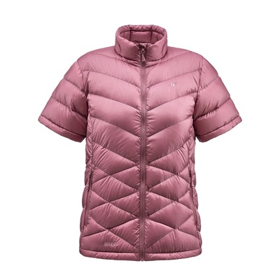 君羽800蓬鹅绒服女半袖时尚护肩