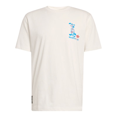 Adidas/阿迪达斯正品三叶草新款男米白色经典亲柔短袖T恤KB6216