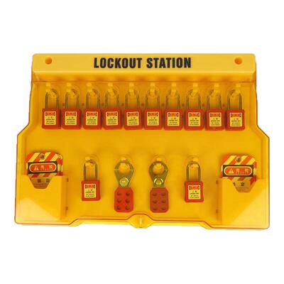 工业安全锁具管理箱loto挂锁站10/20带门壁挂式挂板能量隔离锁箱