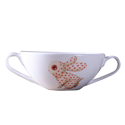 双耳碗隔热汤碗汤杯骨瓷