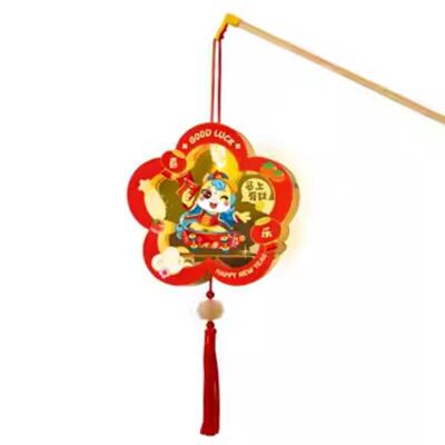 马年发光儿童手提灯笼材料包